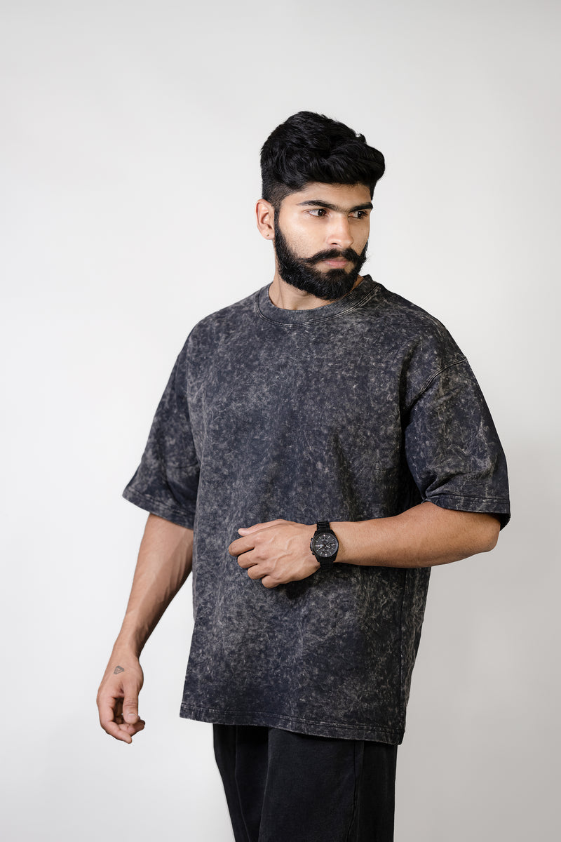 Men's Acid Washed Oversized T-Shirt – 240 GSM Pure Cotton – Jack Paris