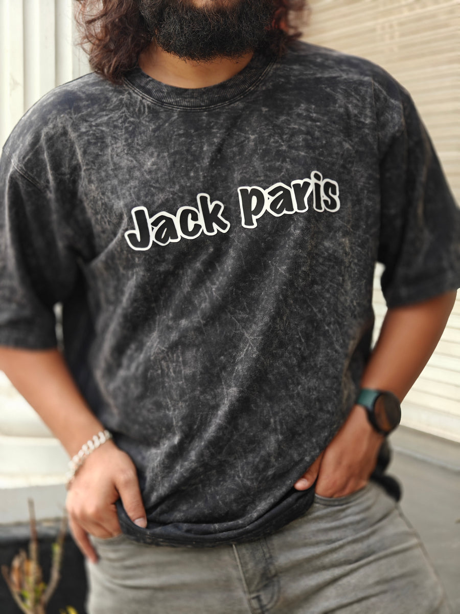 Men's Acid Washed Oversized T-Shirt – 240 GSM Pure Cotton. – Jack Paris